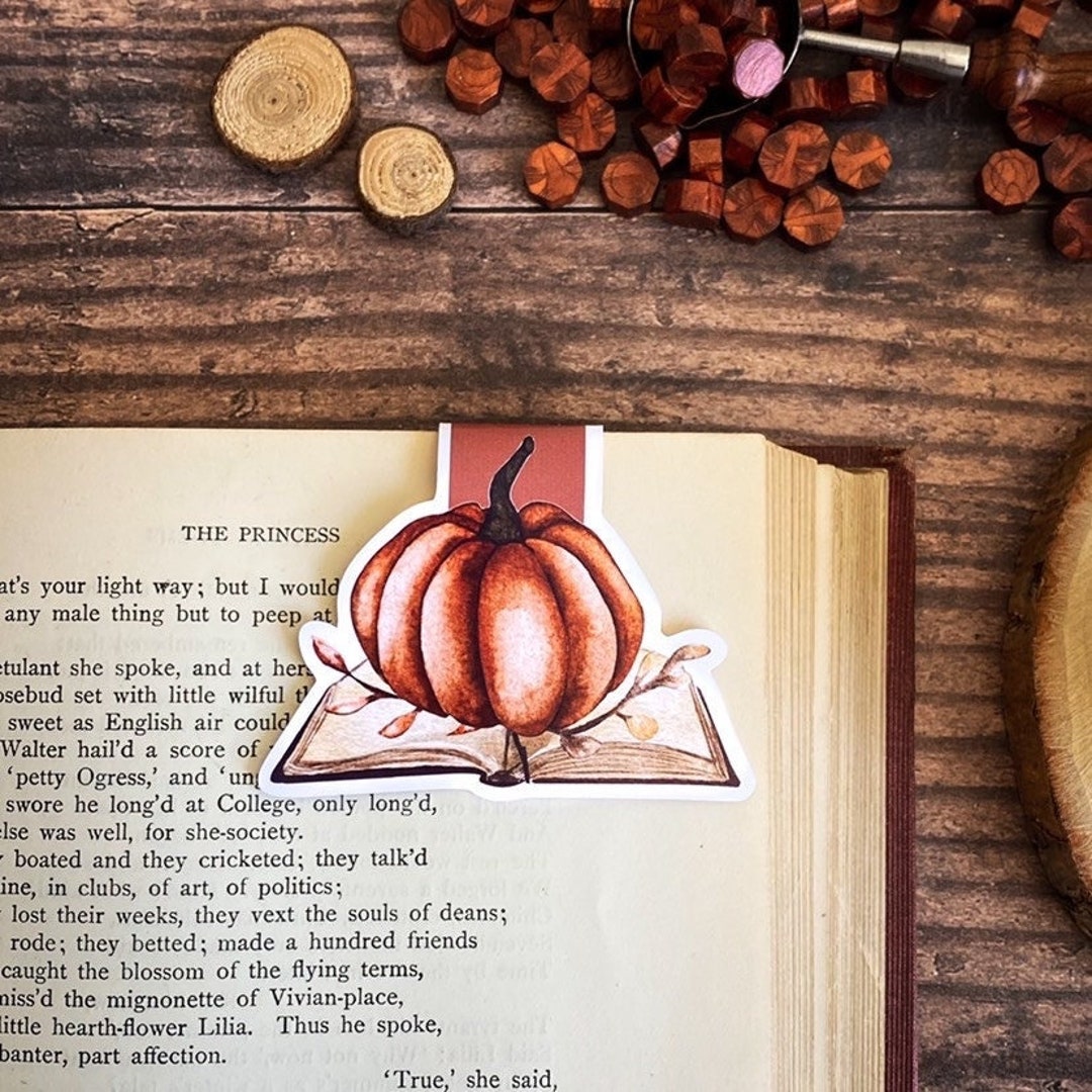 Pumpkin Magnetic Bookmark autumn Fall Bookmark Spooky - Etsy