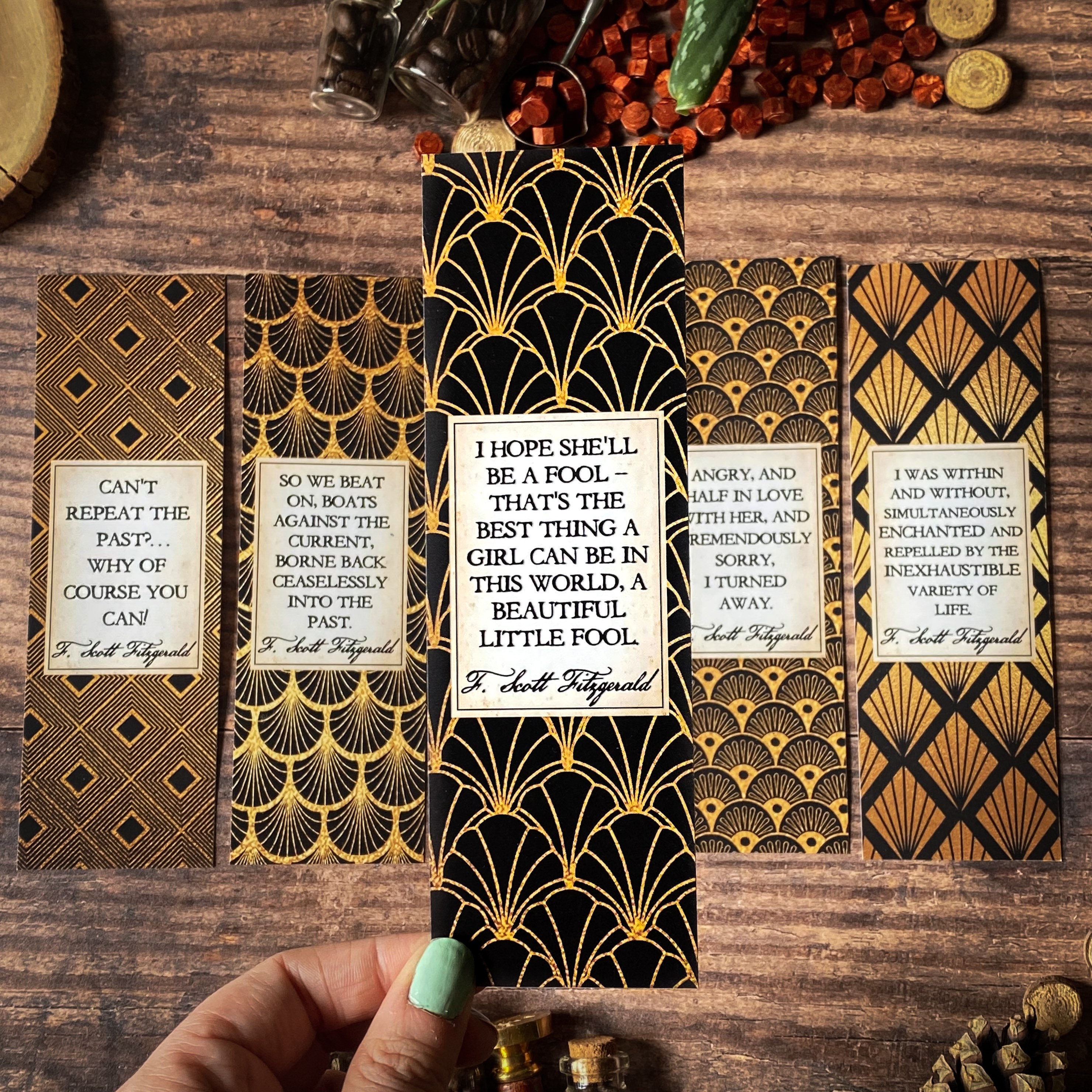 The Great Gatsby Bookmark Collection F. Scott Fitzgerald - Etsy
