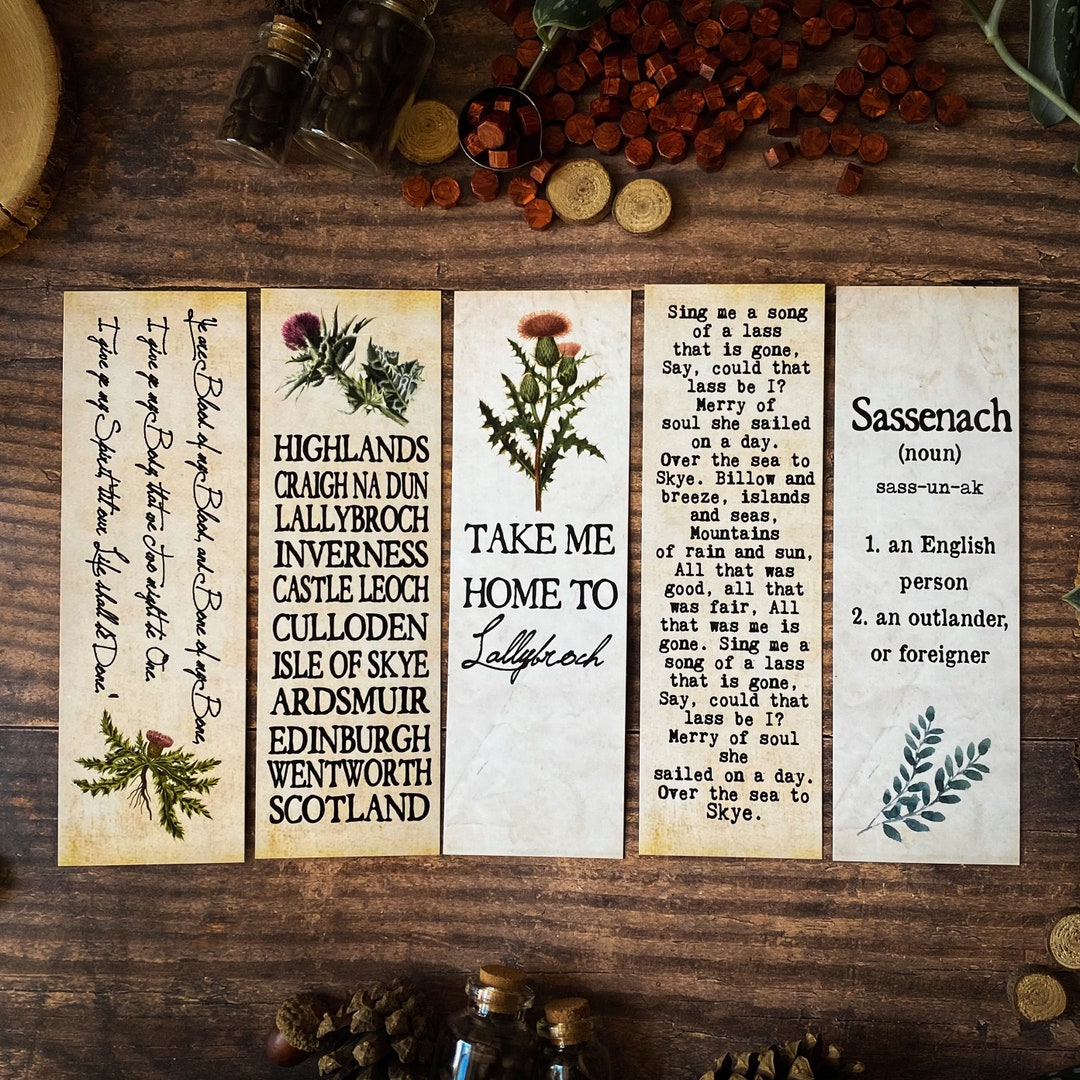 Sassenach Bookmark Collection (scottish Highlands, Highlander Bookmarks ...