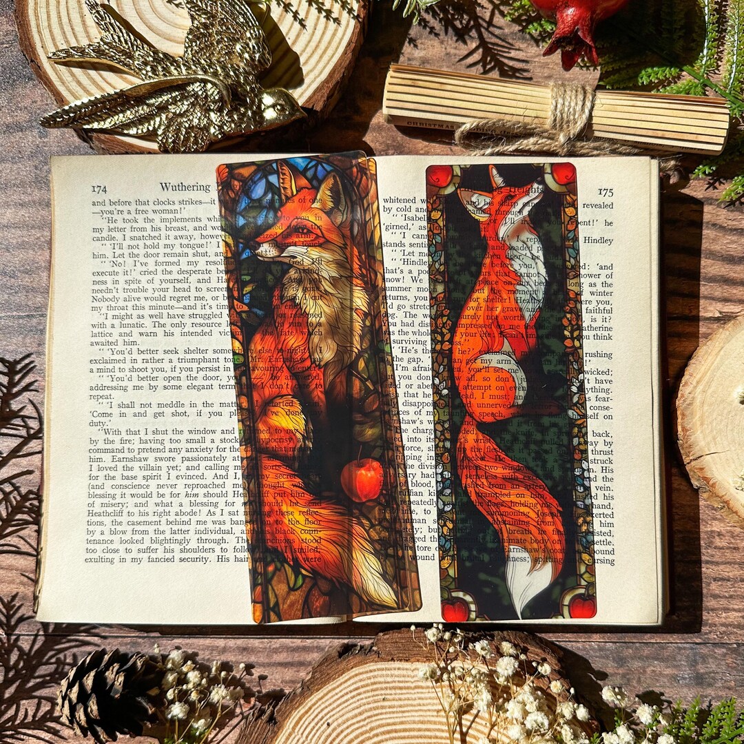 Fox Stained Glass Bookmarks (transparent Clear Bookmark, Stained Glass ...