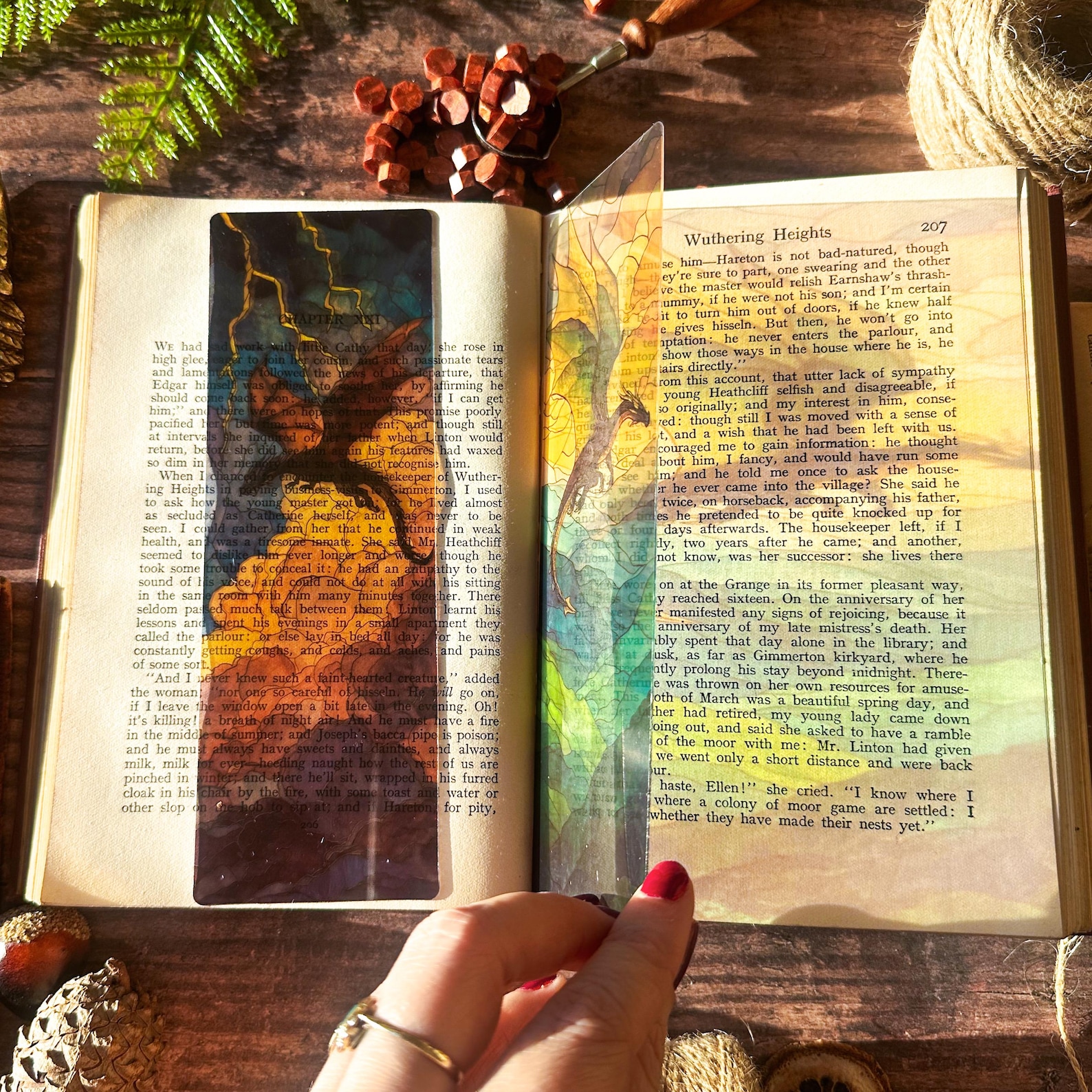 Dragon Lightning Stained Glass Bookmark: Fantasy Book Lover Gift - Etsy