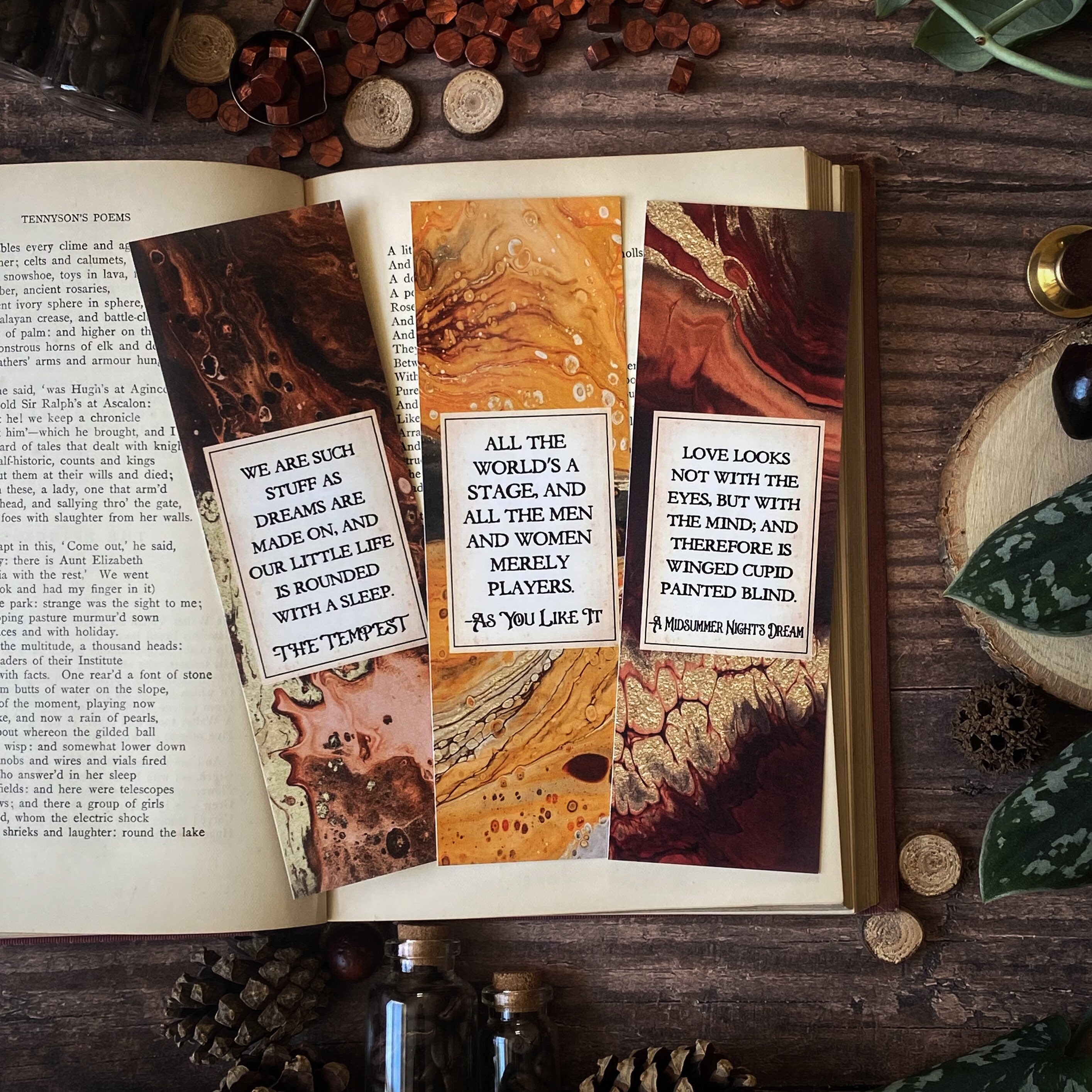 William Shakespeare Bookmark Collection A Midsummer | Etsy