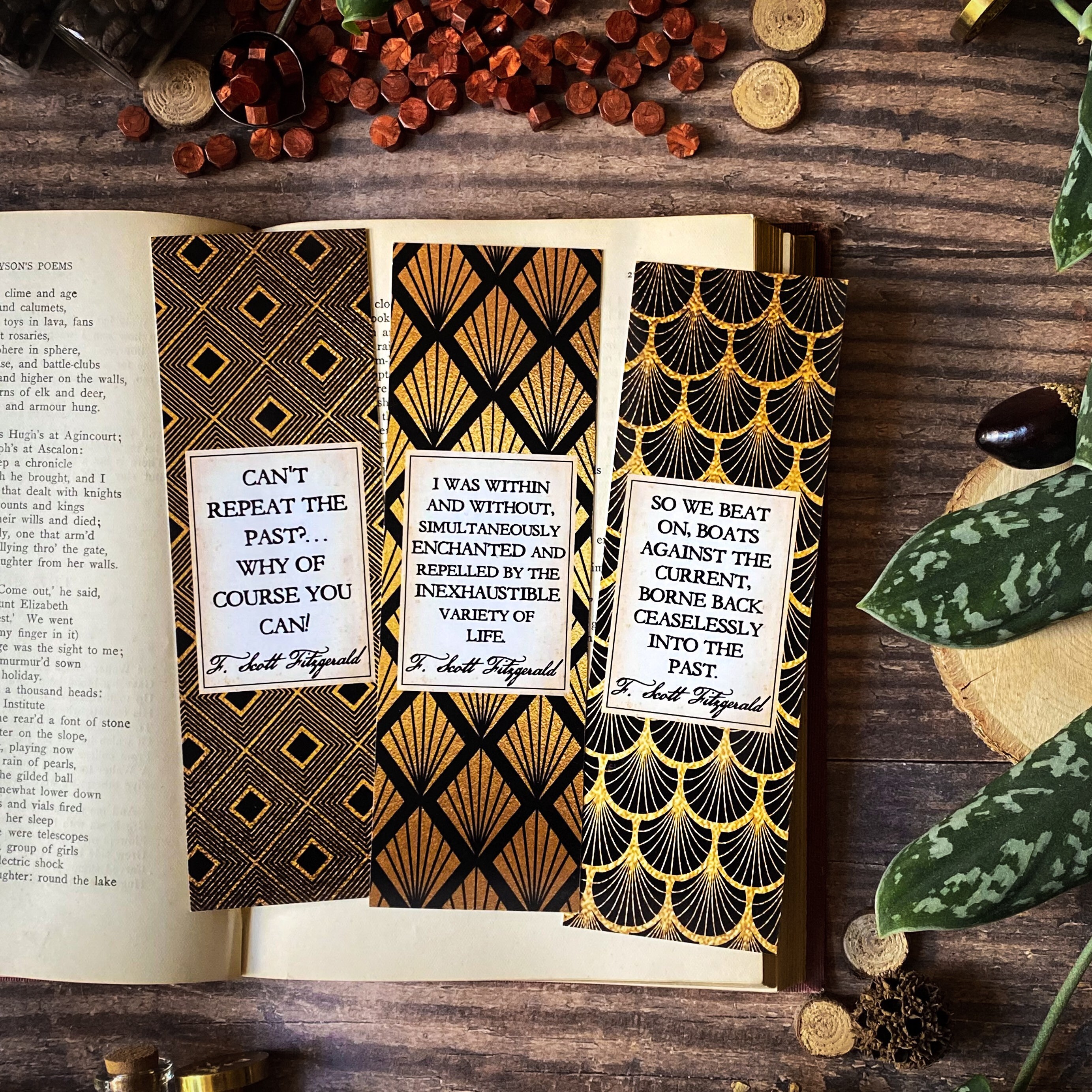 The Great Gatsby Bookmark Collection F. Scott Fitzgerald - Etsy