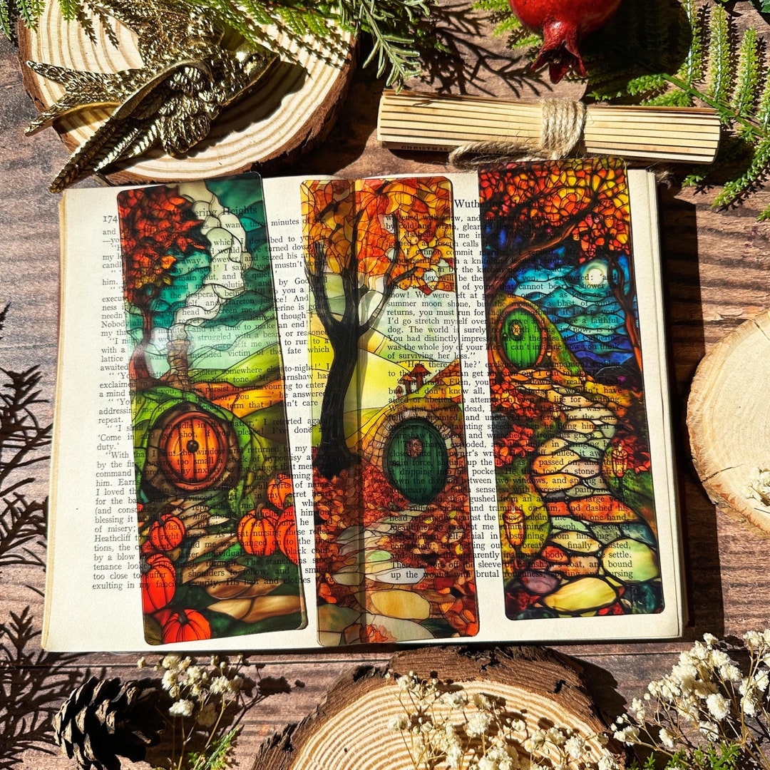 Autumnal Shire Stained Glass Bookmarks (transparent Clear Bookmark ...