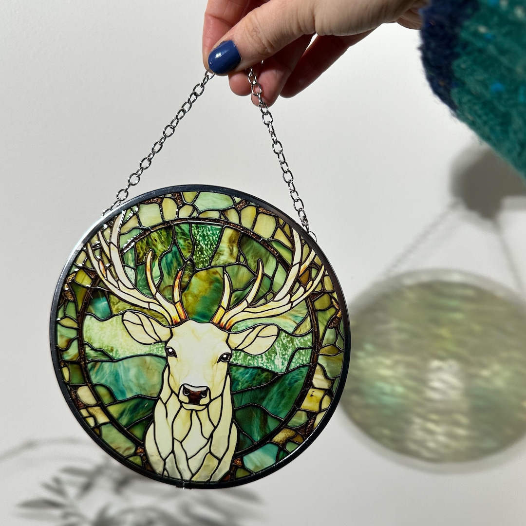 Terrasen Stag Stained Glass Sun Catcher: Throne of Glass Bookish ...