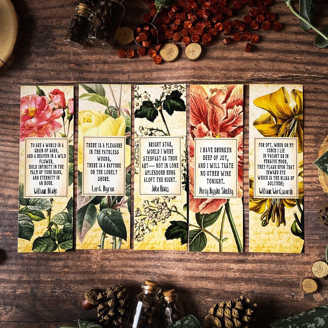 Romantic Poets Bookmark Collection percy Bysshe Shelley, William Blake ...