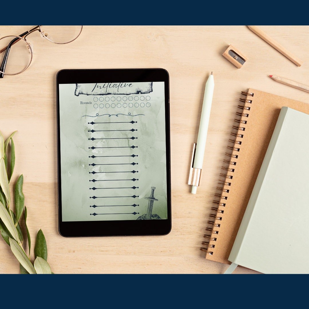 Printable Initiative Tracker - Dnd 5e - Pathfinder - RPG - Digital ...