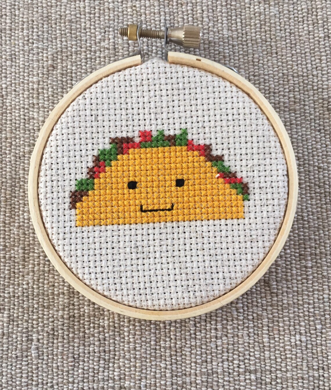 Taco Cross Stitch Taco Needlepoint Food Cross Stitch Funny - Etsy