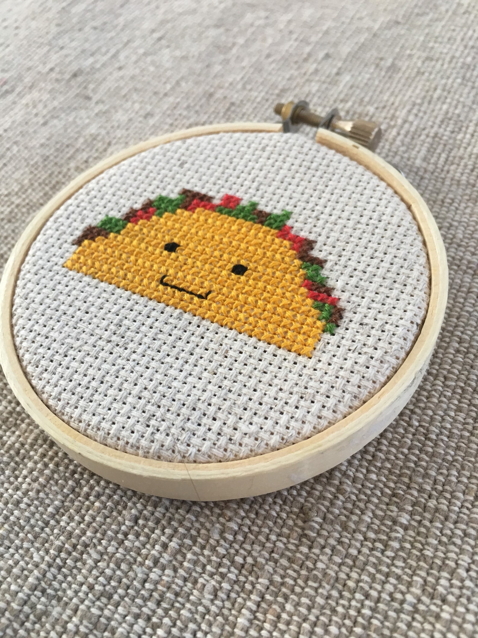 Taco Cross Stitch Taco Needlepoint Food Cross Stitch Funny - Etsy
