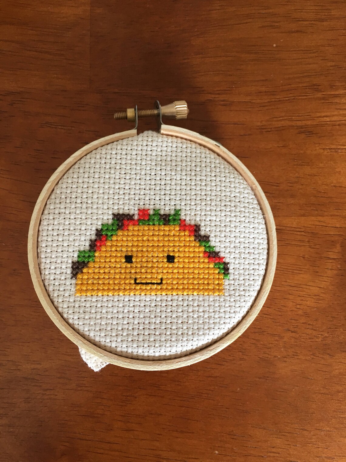 Taco Cross Stitch Taco Needlepoint Food Cross Stitch Funny - Etsy
