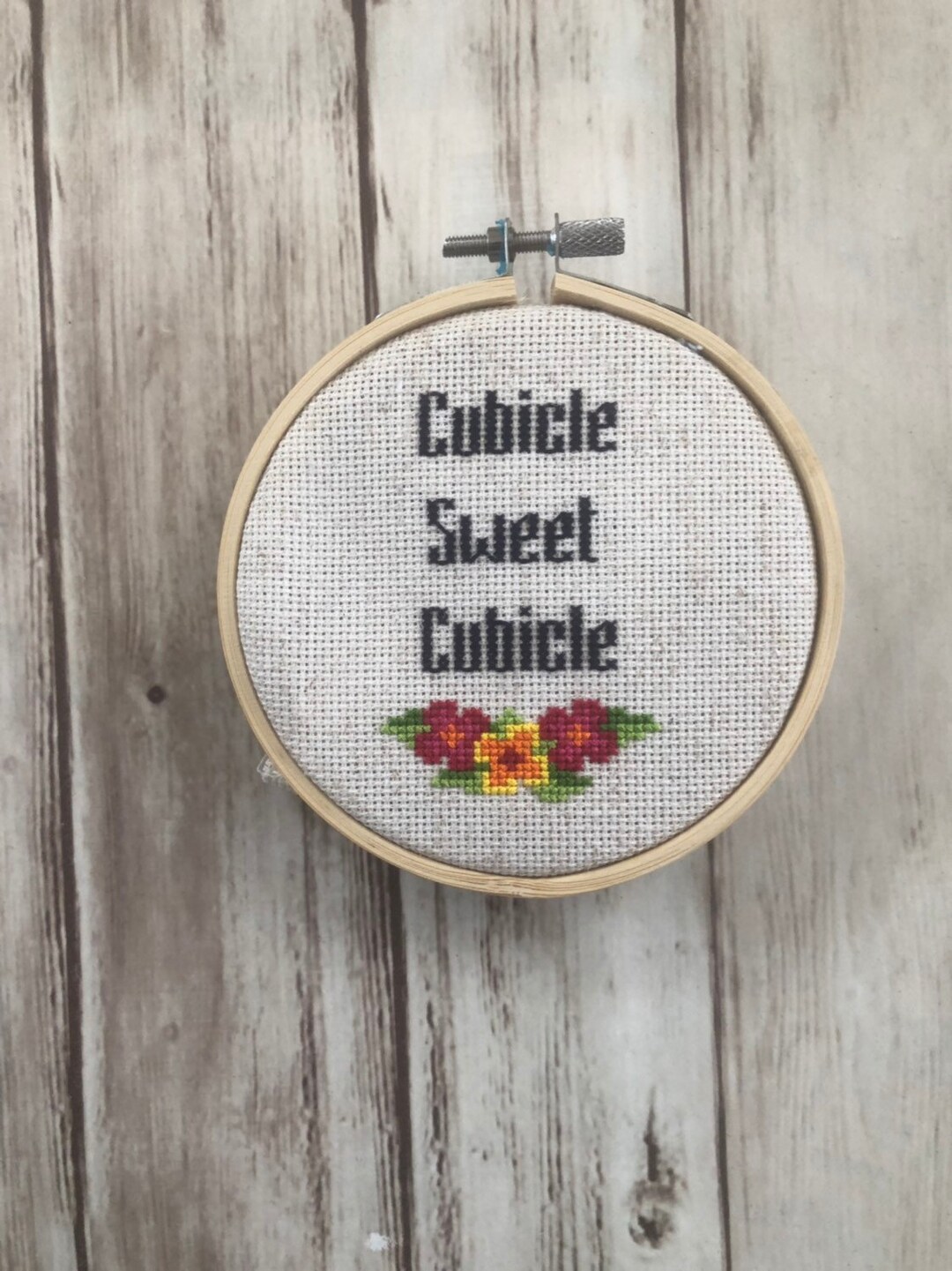 Cubicle Sweet Cubicle Embroidery Hoop Art, Office Decor - Etsy