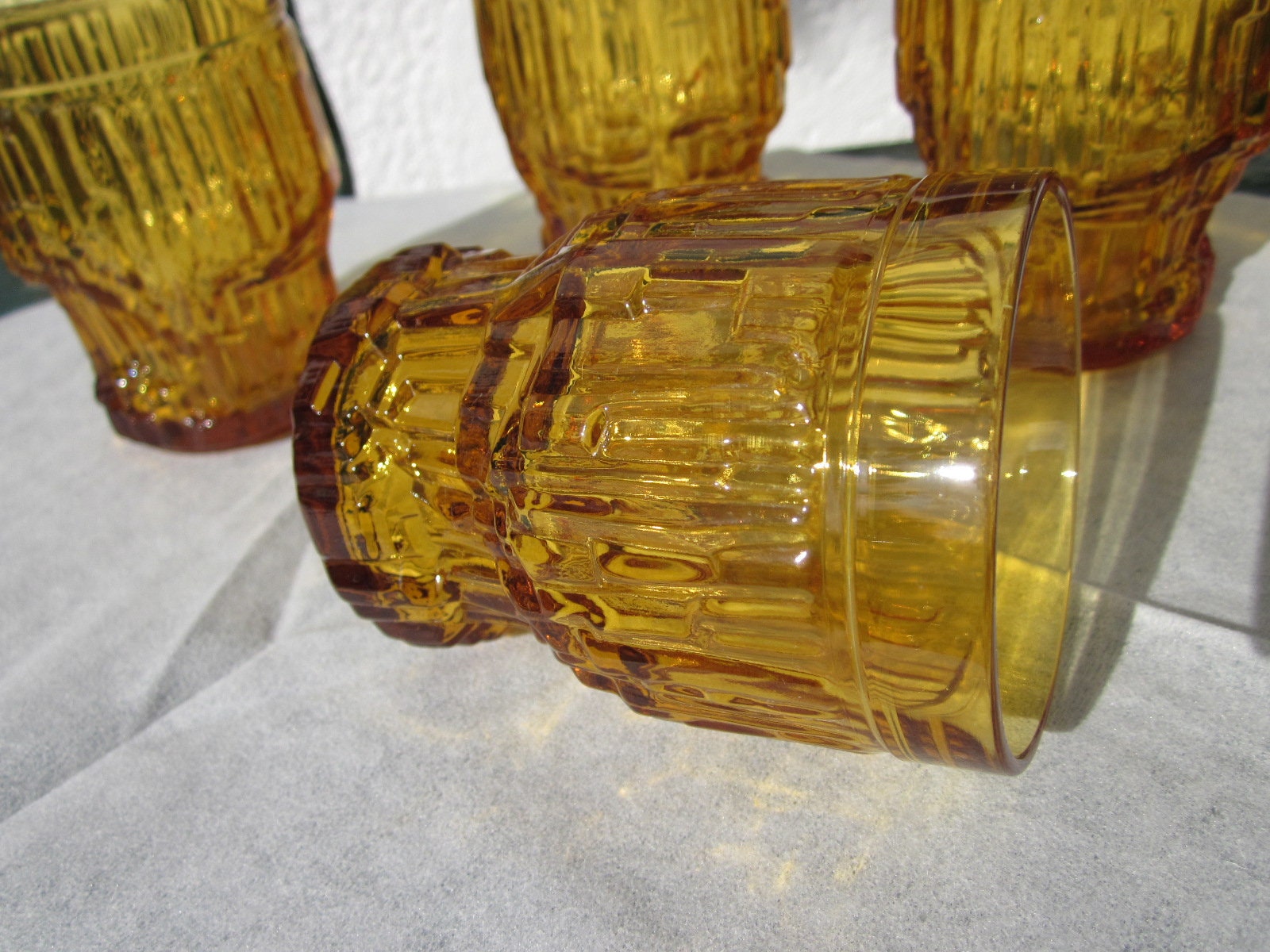 Set of 4 Amber Glasses, Pastis Glasses Ricard Glasses, Water Glasses - Etsy