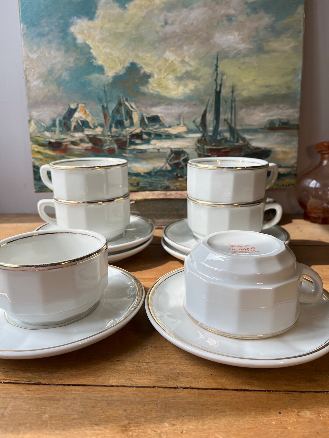 Bar, Brasserie or Restaurant Tea or Chocolate Cup, Large White Ceramic ...