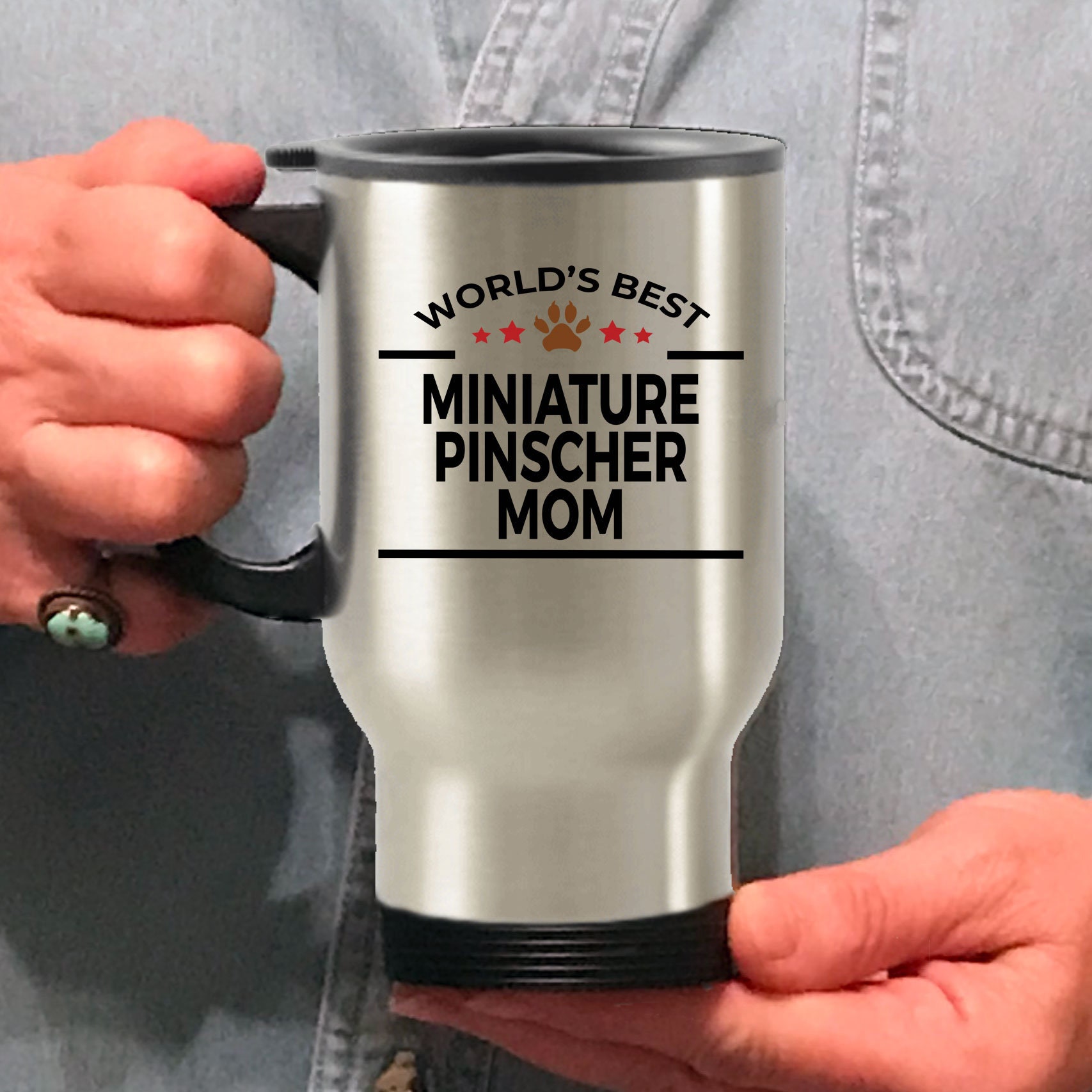 Miniature Pinscher Dog Mom Travel Tumbler Mug | Etsy