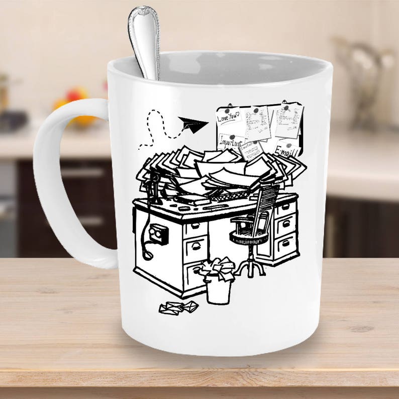 Gift for Boss Office Worker Receptionist A Cluttered Desk is - Etsy