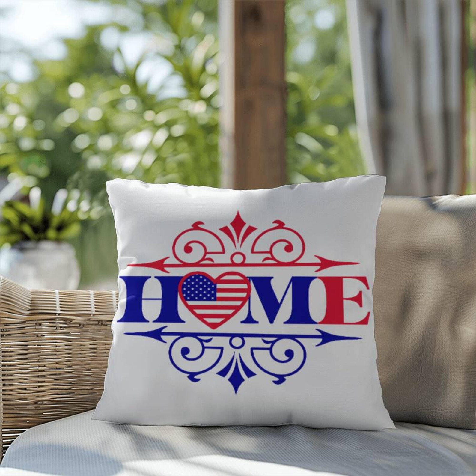 Patriotic Home Comfy Indoor-outdoor Pillow - Etsy