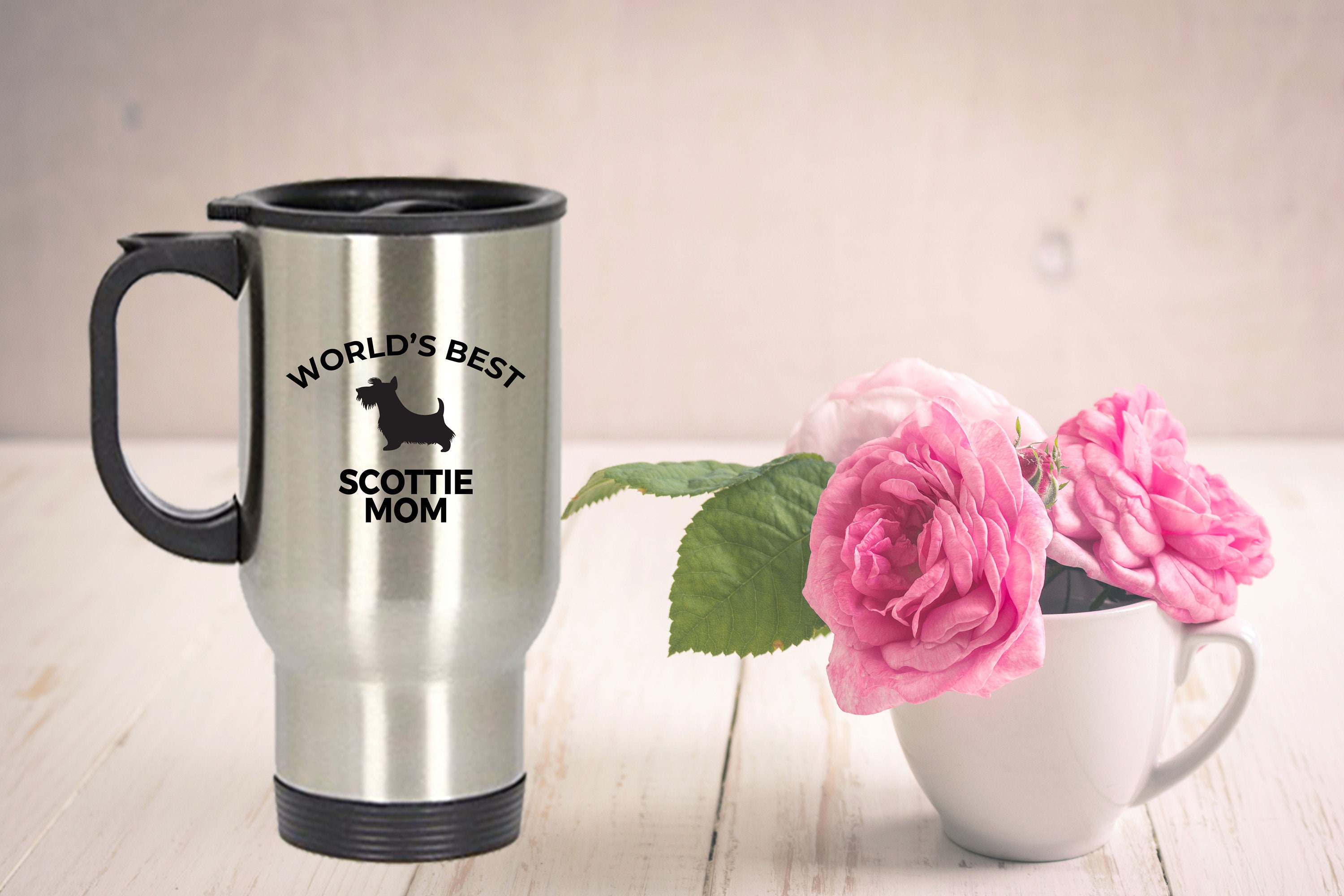 Scottie Terrier Dog Mom Travel Tumbler Mug Scottish Terrier | Etsy