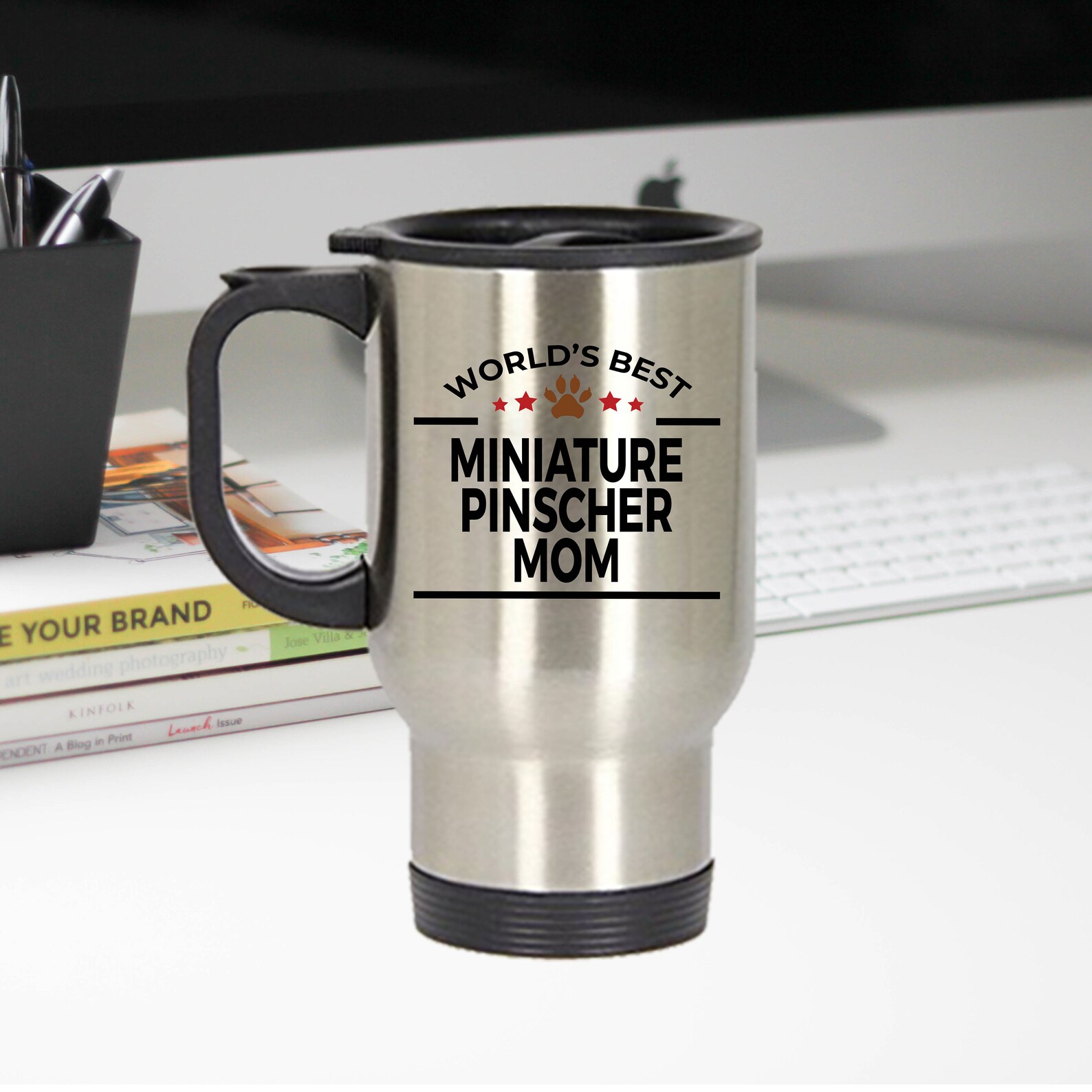 Miniature Pinscher Dog Mom Travel Tumbler Mug - Etsy