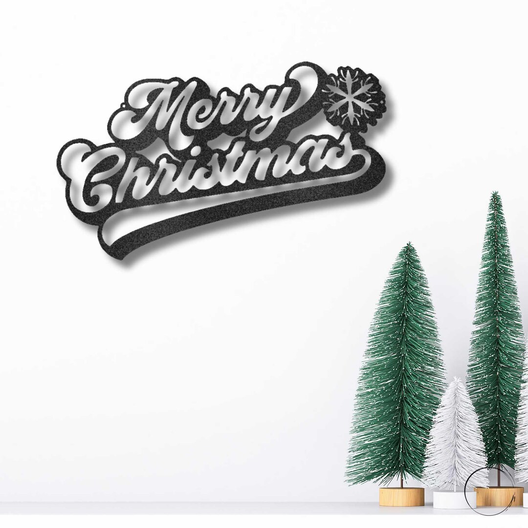 Classic merry Christmas Metal Wall Sign Bring Holiday Cheer to Any Room ...