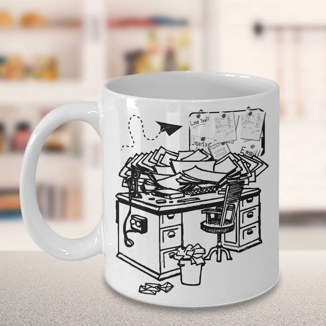 Gift for Boss Office Worker Receptionist A Cluttered Desk is - Etsy