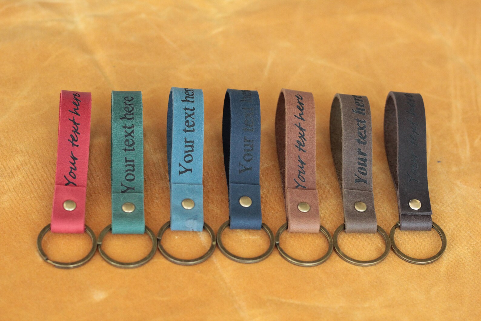 Personalized Leather Keychain Custom Keychain Leather Gift - Etsy