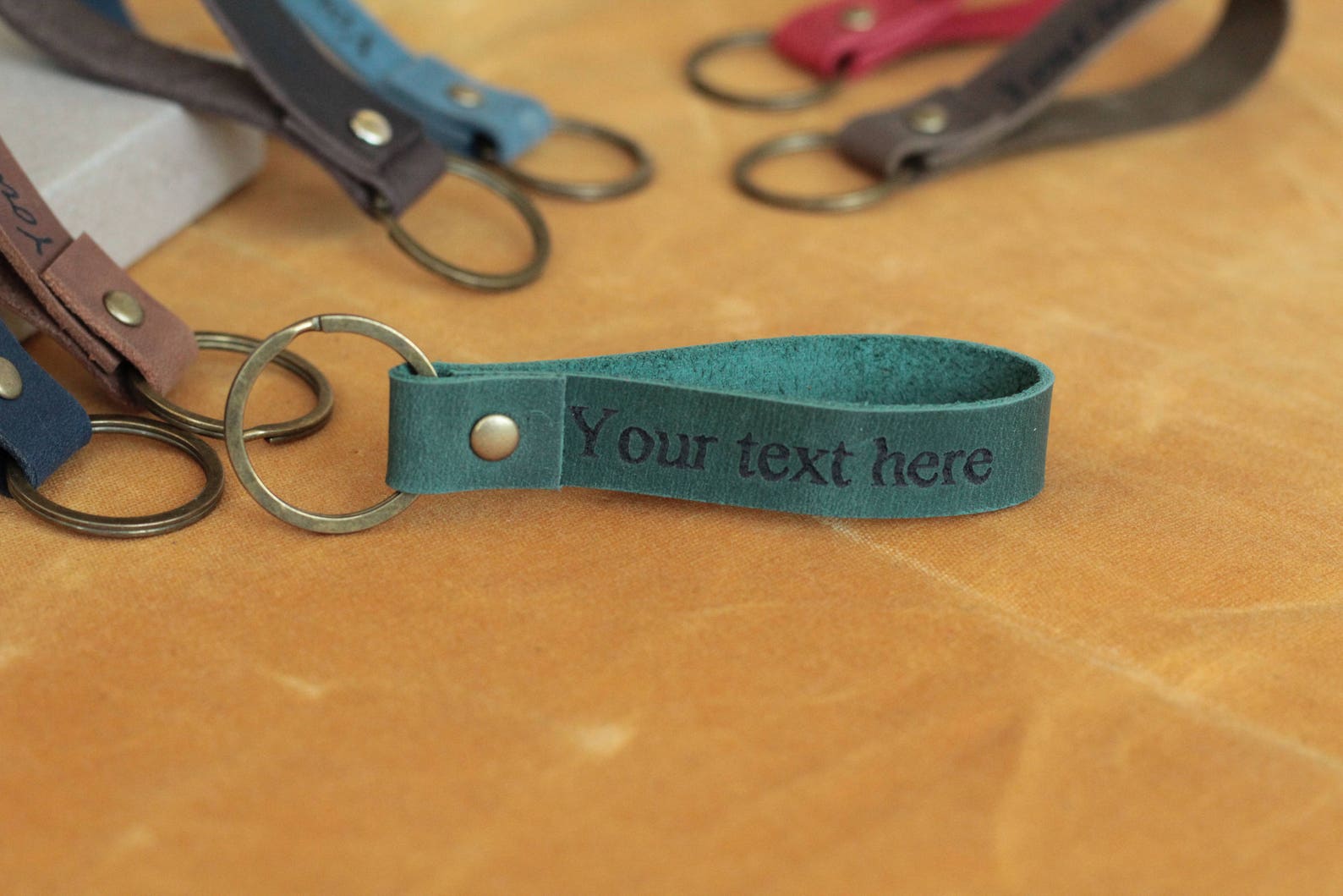 Personalized Leather Keychain Custom Keychain Leather Gift - Etsy