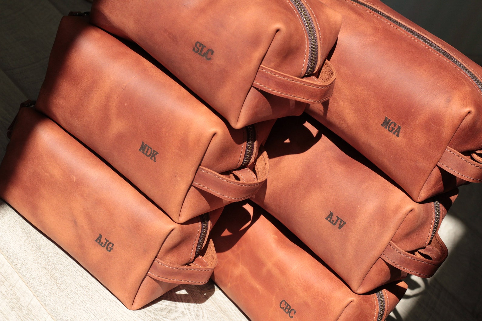 Personalized Leather Dopp Kit Mens Leather Toiletry Bag Mens | Etsy