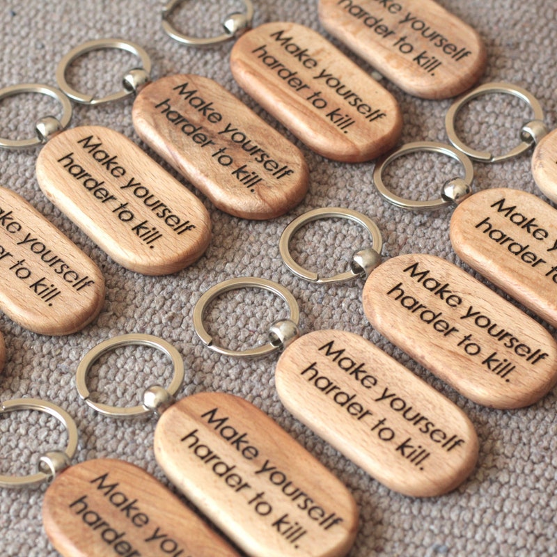 Wooden Key Chain - Etsy