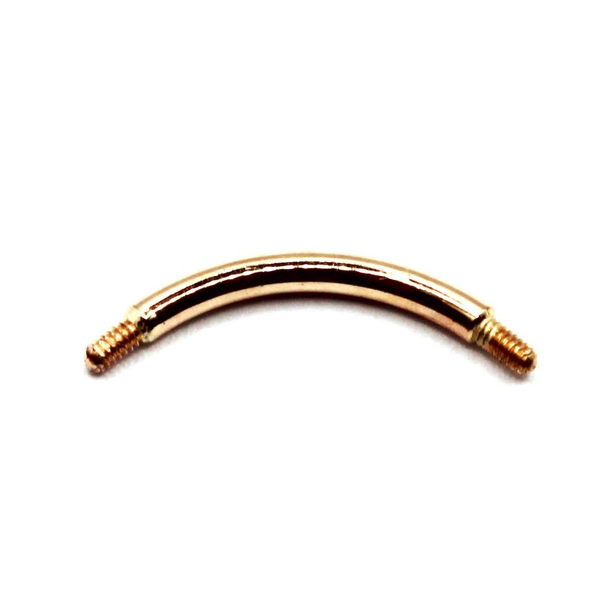 14K Gelbgold Curved Barbells in 10G 12G 14G 16G 18G mit Gewindeschrauben Etsy