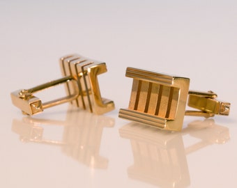 Vintage PIERRE BALMAIN PARIS Cufflinks Gold Plated Cufflinks 1970's ...
