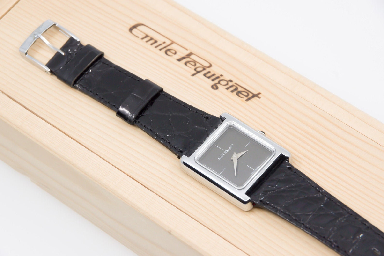 French EMILE PEQUIGNET 1970s 80s Wrist Watch Manual Movement With ...