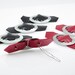 6 Piece Hair Clips 70s Vintage Hair Clip Black & Red Hair Barrette ...