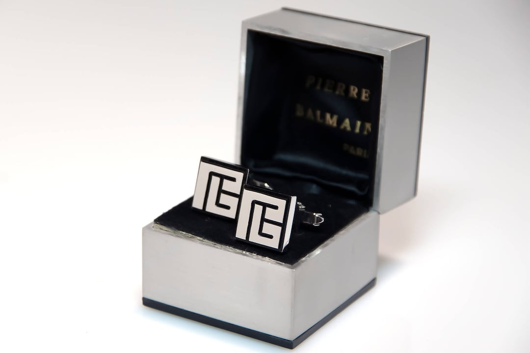 Cufflinks PIERRE BALMAIN Paris, Signed Vintage Cufflinks French ...