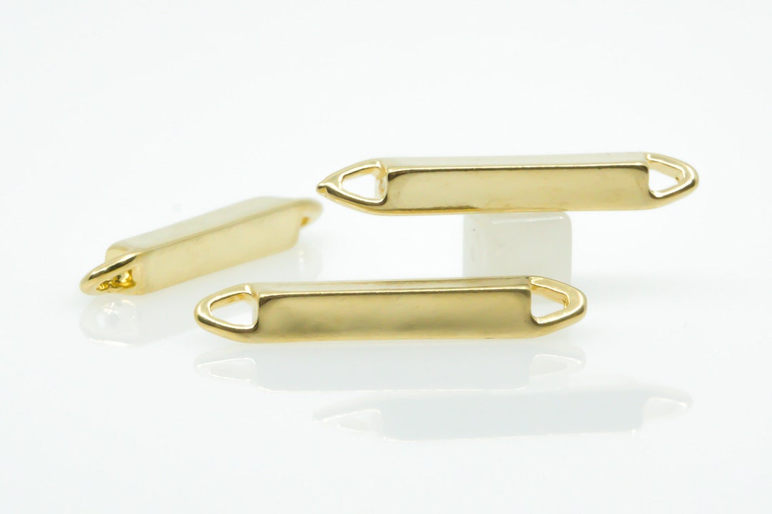 Rectangle Connector Beads Metal Gold Plated 33 X 4 Mm VINTAGE Divider ...