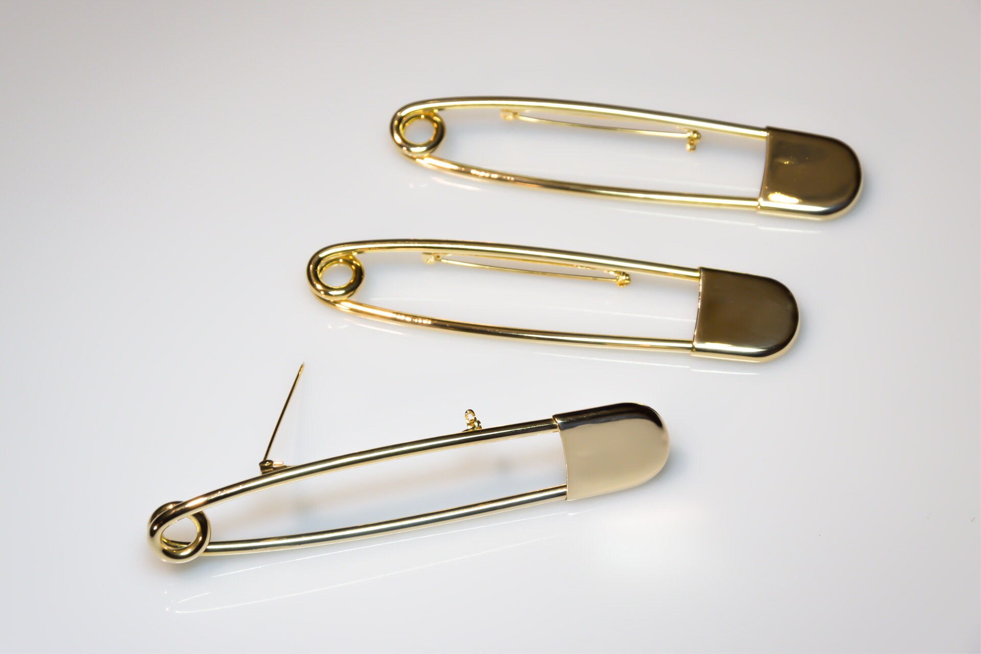 3 Pcs. Safety Pin Brooch Gold Extra Large XXL 4.3 Long - Etsy