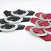 6 Piece Hair Clips 70s Vintage Hair Clip Black & Red Hair Barrette ...