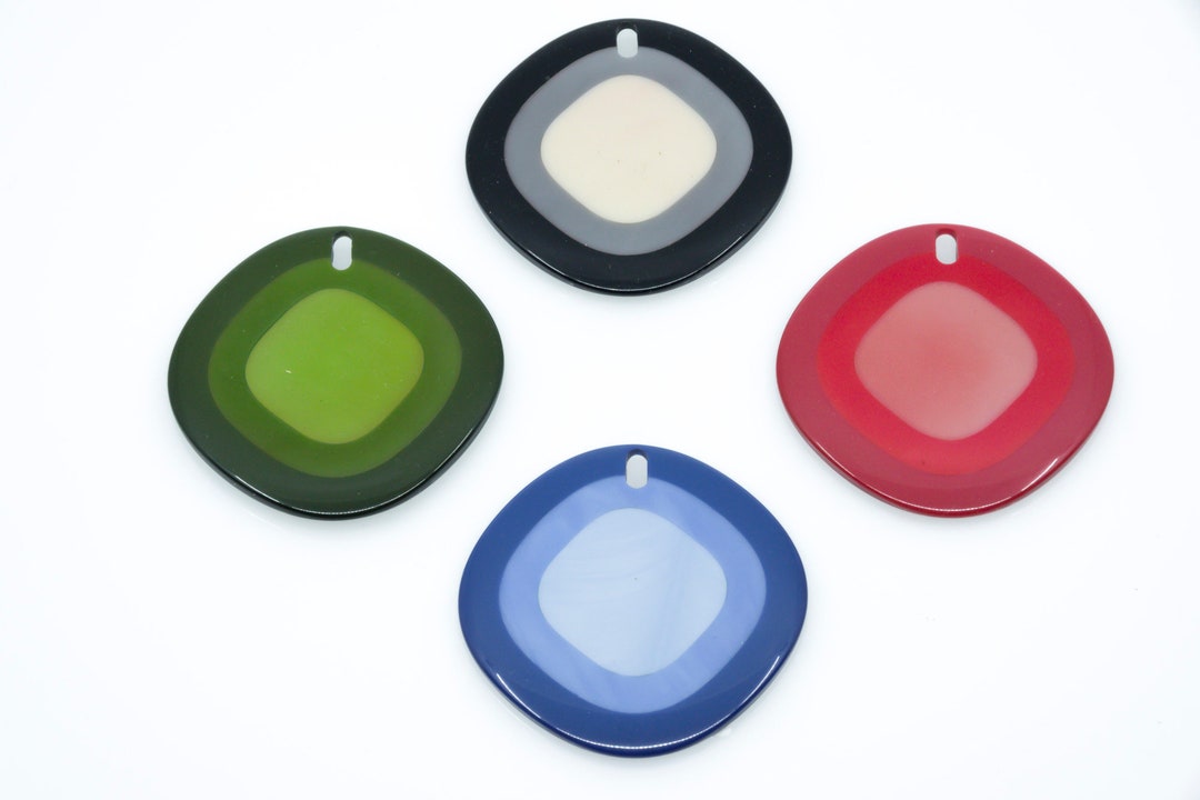 1960s Vintage PENDANT Mixed Plastics Galalith, Lucite, Celluloid ...