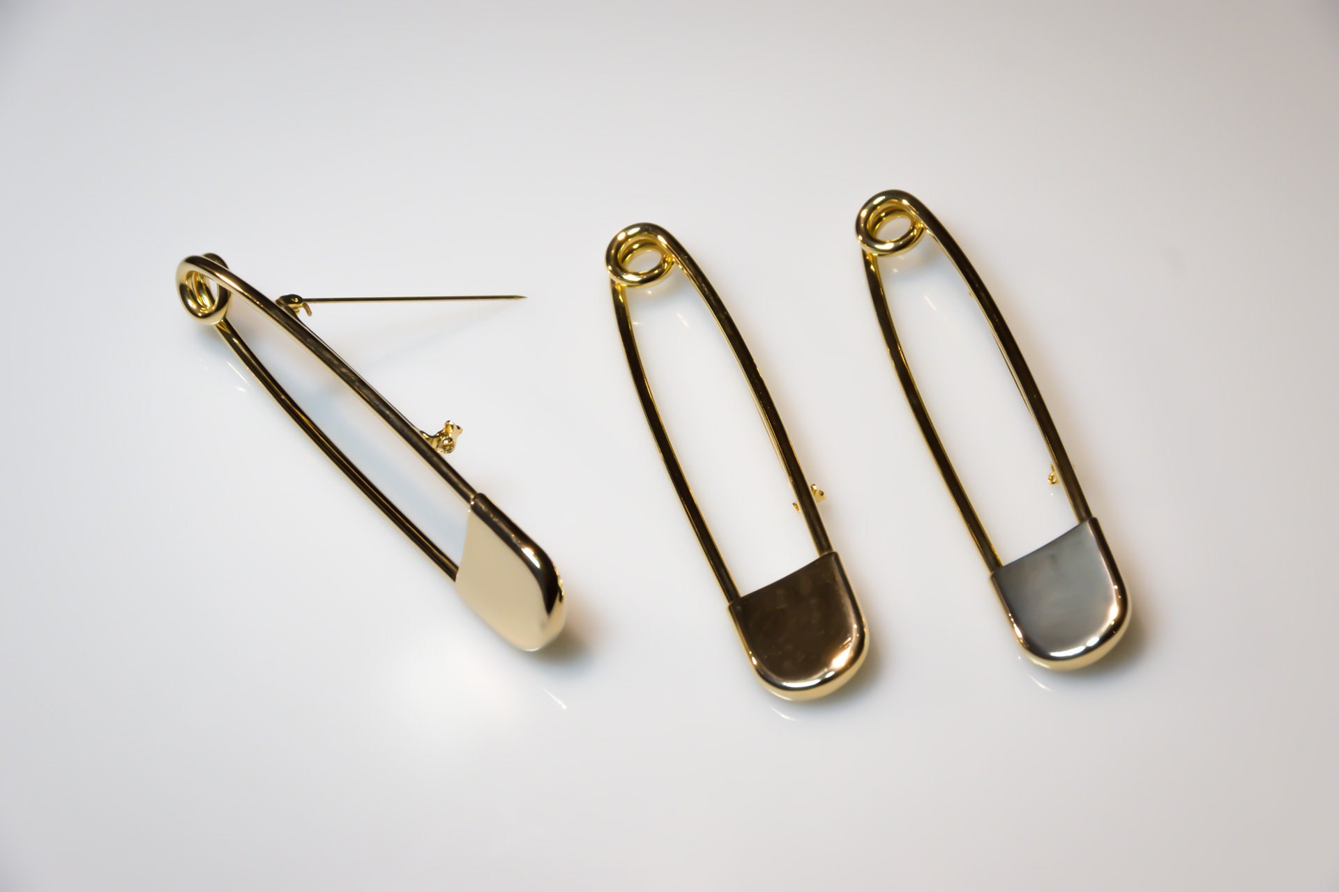 3 Pcs. Safety Pin Brooch Gold Extra Large XXL 4.3 Long | Etsy