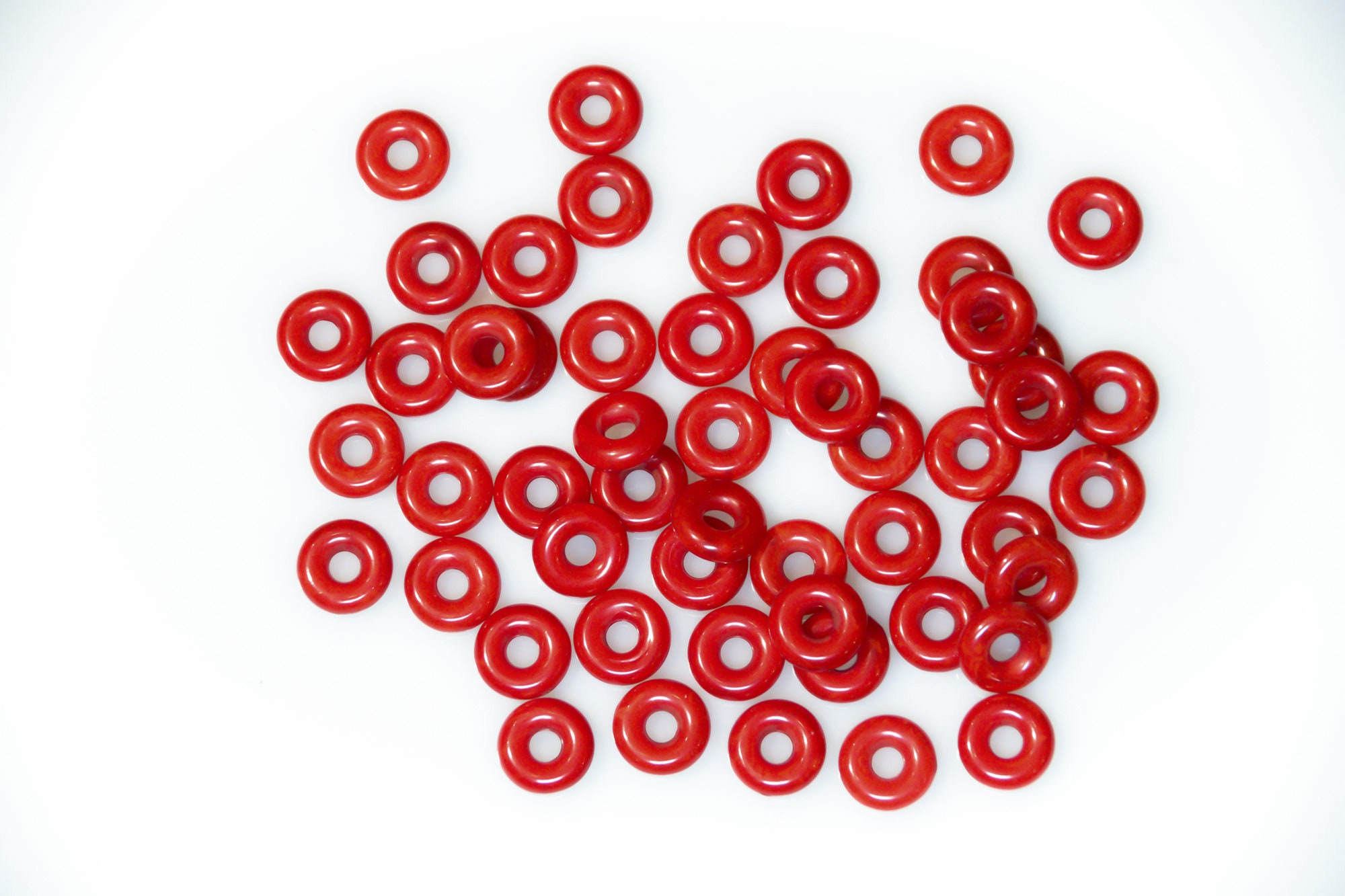 Vintage Acrylic Rings Donut Beads 12mm Plastic Round | Etsy