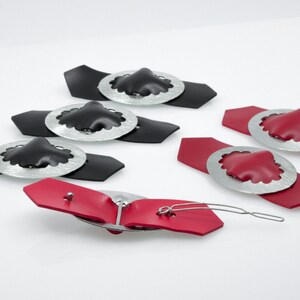 6 Piece Hair Clips 70s Vintage Hair Clip Black & Red Hair Barrette ...