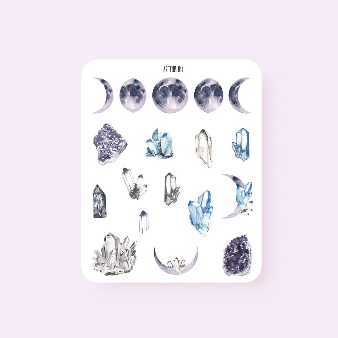 Crystal Moon Planner Stickers for Bullet Journals and Planners Planner ...
