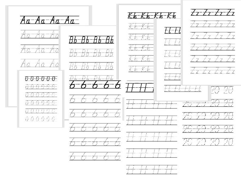 Digital Alphabet and Numbers Handwriting Pack Grades: K-2 - Etsy