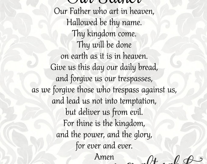 Our Father (the Lord's Prayer) - (SVG, PDF, Digital File Vector Graphic ...
