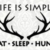 Life is Simple Eat Sleep Fish trout SVG, PDF, PNG Digital File Vector ...