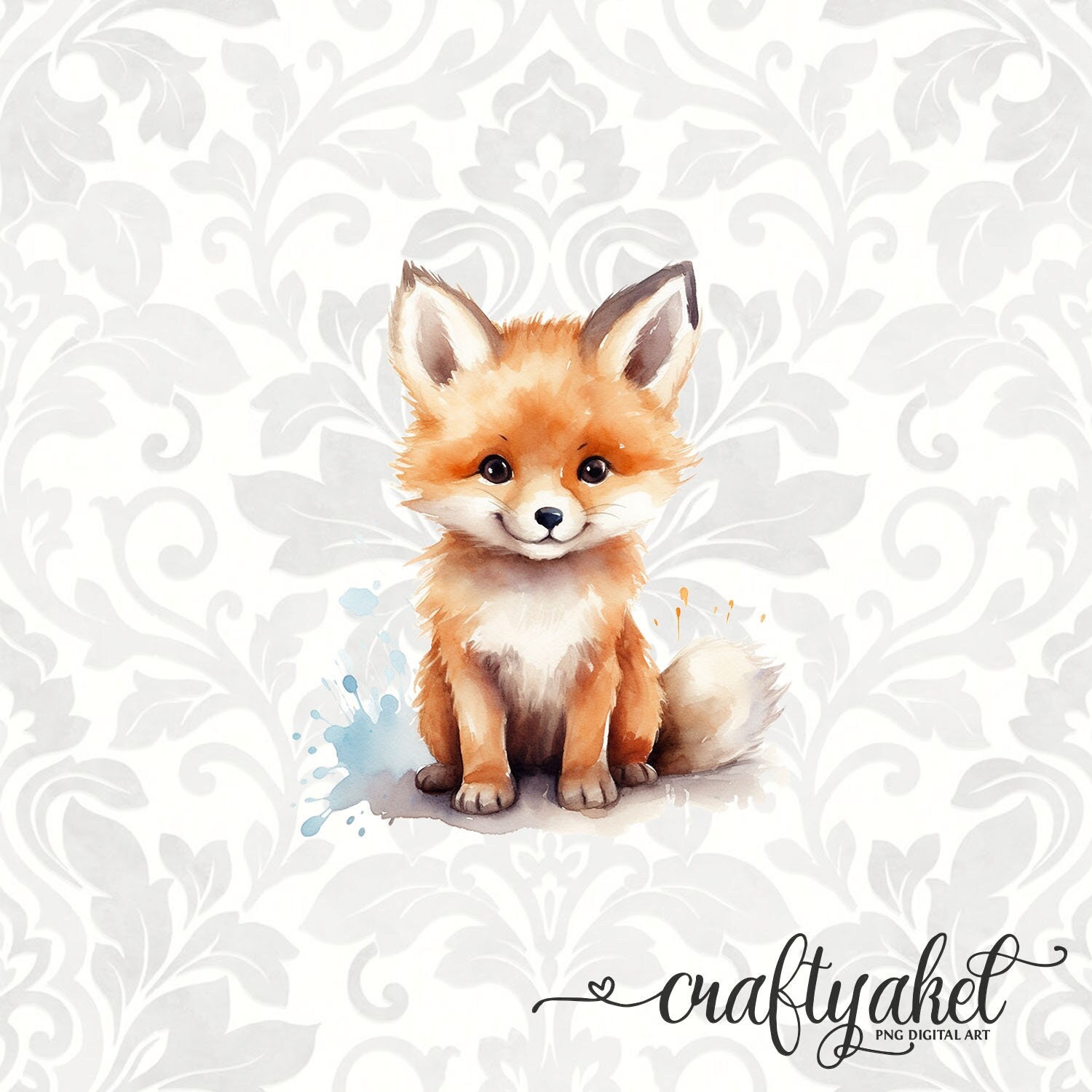 Cute Red Fox Drawing