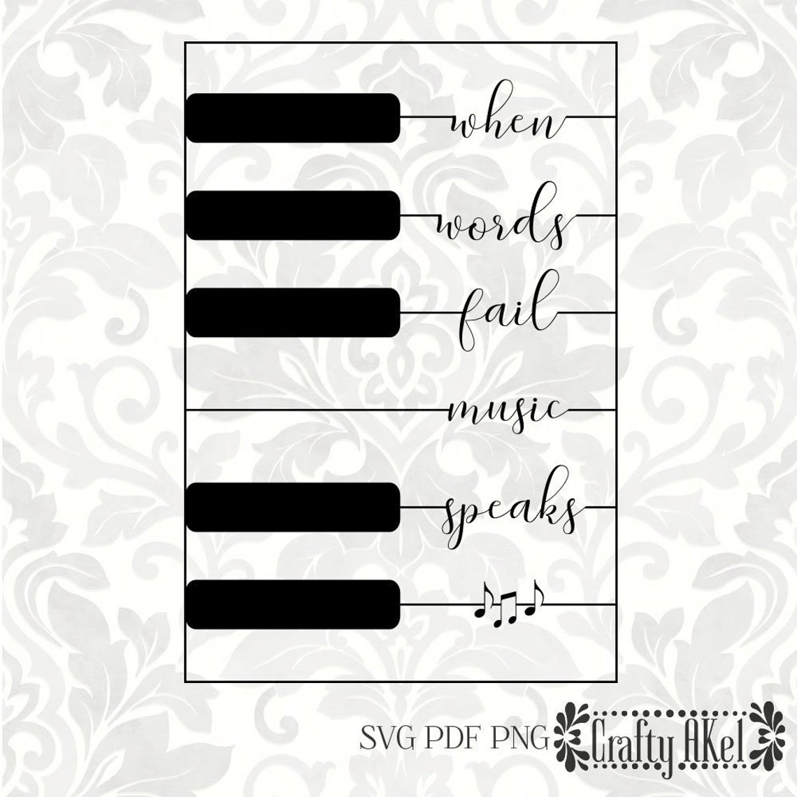 When Words Fail Music Speaks [where Words Fail Music Speaks] (SVG, PDF ...