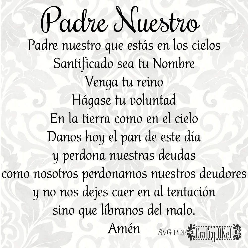 Padre Nuestro Padre Nuestro Svg Pdf Archivo Digital Gráfico