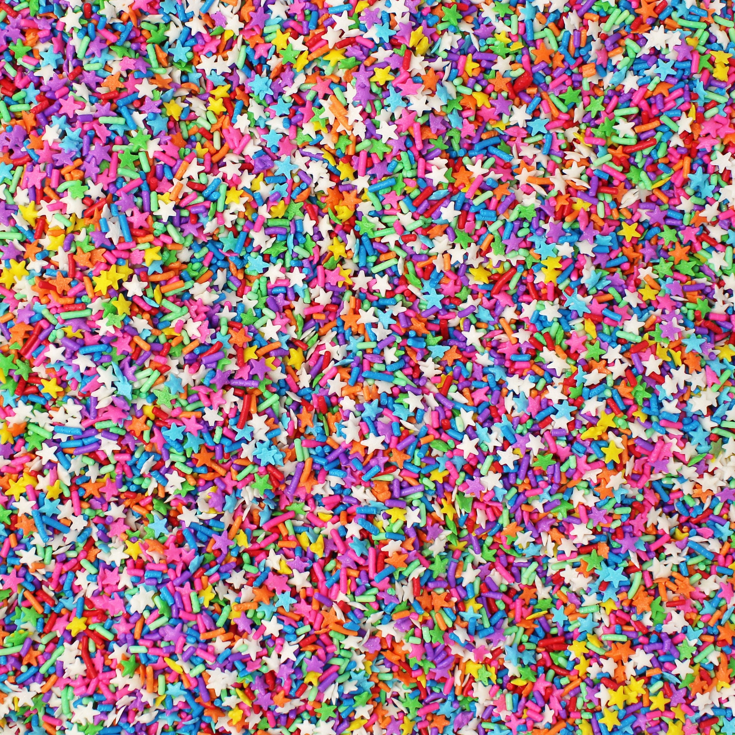 Party Popper Sprinkle Mix Bright Rainbow Sprinkles Star - Etsy