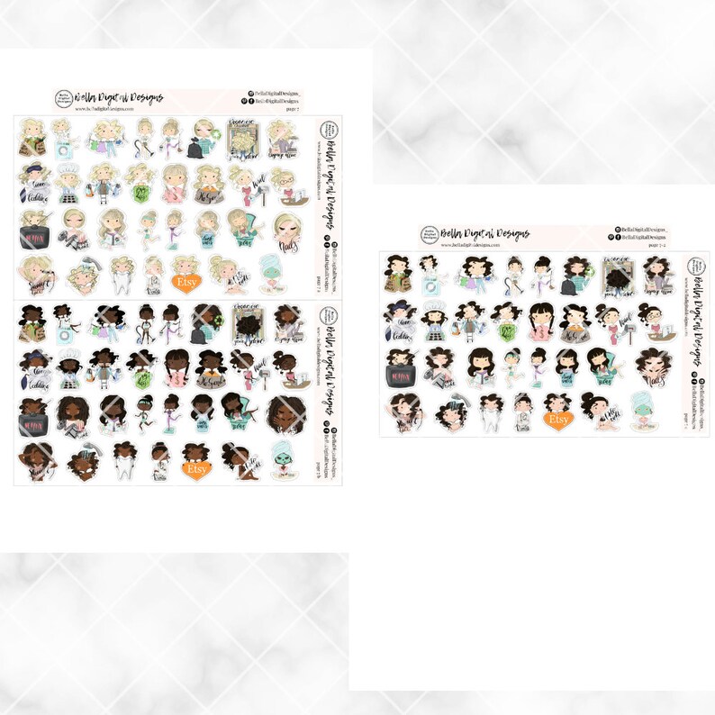 FOIL READY Flowers and coffee printable planner stickers. Erin | Etsy