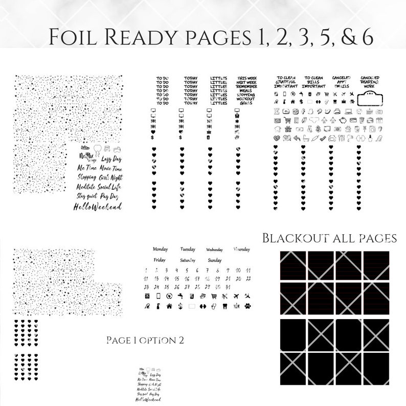 FOIL READY Flowers and coffee printable planner stickers. Erin | Etsy